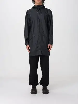 Rains Knee-length Hooded Raincoat In Recycled Technical Fabric