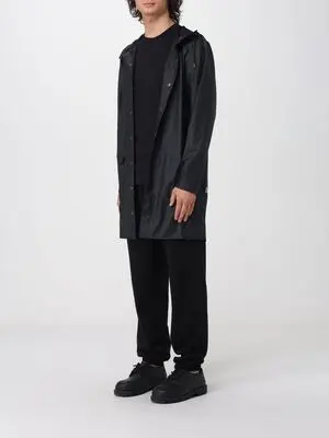 Rains Knee-length Hooded Raincoat In Recycled Technical Fabric