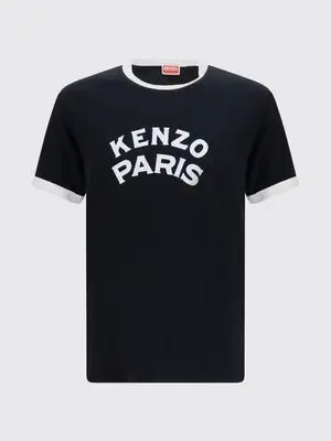 Kenzo Crewneck Cotton T-shirt With Contrast Logo