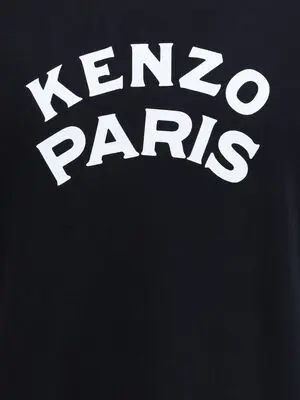 Kenzo Crewneck Cotton T-shirt With Contrast Logo