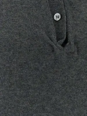 MAISON MARGIELA Slim Fit Long-sleeved Knitted Virgin Wool Polo Shirt