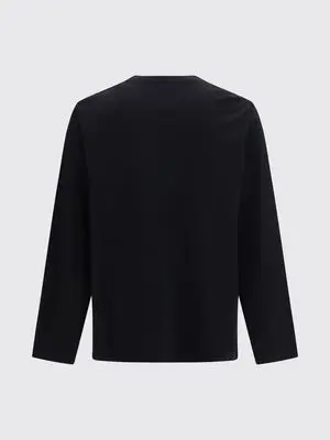 Canada Goose Long-sleeved Cotton T-shirt With Contrast Logo - Black