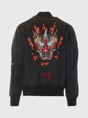 Y3 Nylon Bomber Jacket With Contrast Logo On The Back
