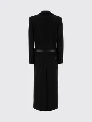 Dsquared2 Single-breasted Long Wool-blend Coat With Adjustable Belt