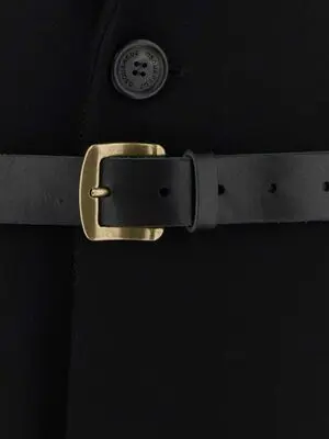 Dsquared2 Single-breasted Long Wool-blend Coat With Adjustable Belt