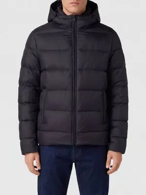 FAY Quilted Hooded Puffer Jacket With Zip Closure - Black