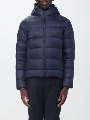 FAY Fay Quilted Hooded Puffer Jacket With Zip Closure Blue