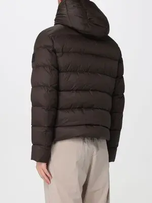 FAY Hooded Quilted Nylon Short Puffer Jacket With Zip Closure
