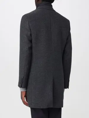 FAY Short Wool-blend Coat With Quilted And Removable Inner Vest