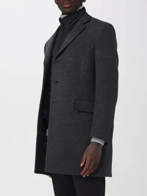 FAY Short Wool-blend Coat With Quilted And Removable Inner Vest