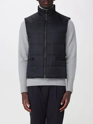 FAY Short Wool-blend Coat With Quilted And Removable Inner Vest