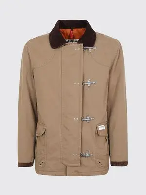 FAY 4 Ganci Cotton Jacket With Velvet Collar - Brown
