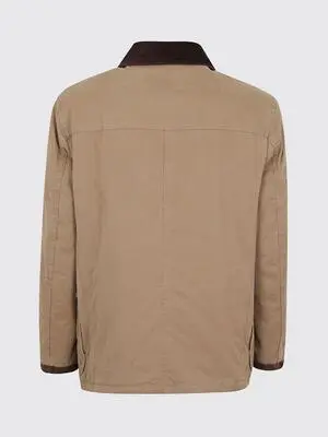 FAY 4 Ganci Cotton Jacket With Velvet Collar - Brown