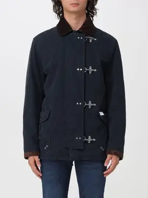 FAY 4 Ganci Cotton Jacket With Velvet Collar And Patch Pockets