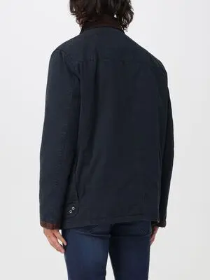 FAY 4 Ganci Cotton Jacket With Velvet Collar And Patch Pockets