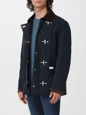 FAY 4 Ganci Cotton Jacket With Velvet Collar And Patch Pockets