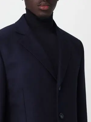 FAY Short Wool-blend Coat With Quilted And Removable Inner Vest