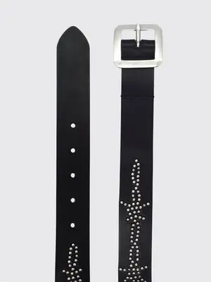 HTC LOS ANGELES Cowhide Leather Belt With Embroidery