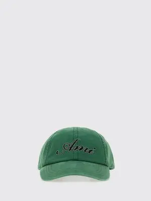 AMI Paris Cotton Baseball Cap With Embroidered Logo - Green