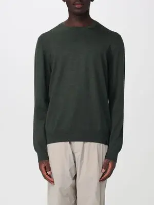 FAY Pure Merino Wool Crewneck Jumper With Ribbed Trims - Green