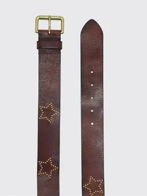 HTC LOS ANGELES Embroidered Leather Belt With Metal Buckle