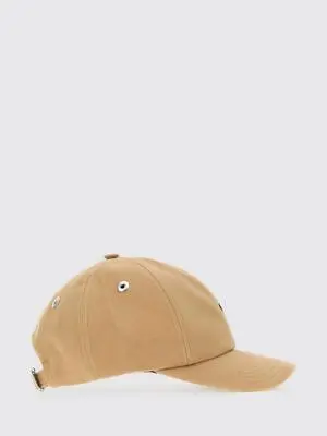 AMI Paris Cotton Baseball Cap With Logo - Beige
