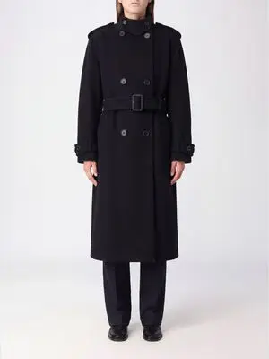 Chloé Long Double-breasted Virgin Wool Coat With Belt And High Neck