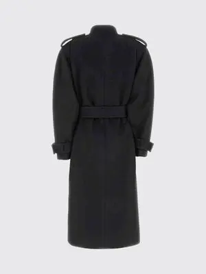 Chloé Long Double-breasted Virgin Wool Coat With Belt And High Neck