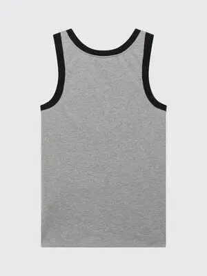 Versace Embroidered Medusa Logo And Rhinestone Cotton Tank Top