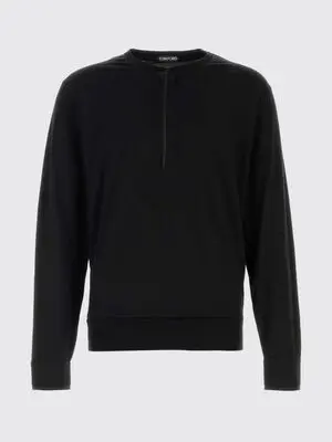TOM FORD Wool Silk And Cashmere Blend Crew-neck Jumper With Ribbed Trims