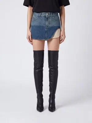 Attico Denim Skirt - Blue