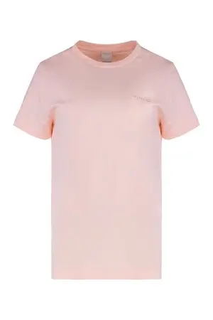 Pinko Cotton Crew-neck T-shirt For - Pink