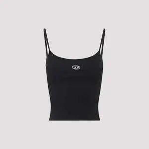 DIESEL® Metallic Logo Cotton Tank Top For