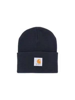 Carhartt Work In Progress Logo Patch Knit Beanie - Blue