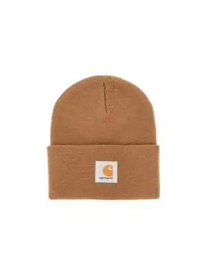 Carhartt Work In Progress Logo Patch Knit Beanie - Brown