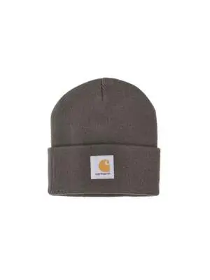 Carhartt Work In Progress Logo Patch Knit Beanie - Grey