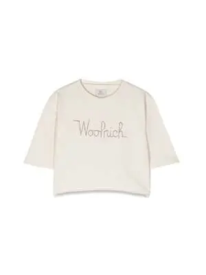 Woolrich Mini Cropped Crewneck Top - Ivory