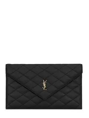 Saint Laurent 27 X 16 X 1 Cm Lamb Leather Mini Bag With Cotton Lining And Snap-button Closure