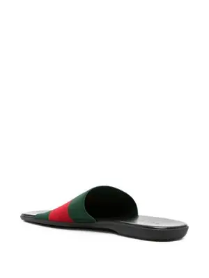 Gucci Web Detail Flat Sandals
