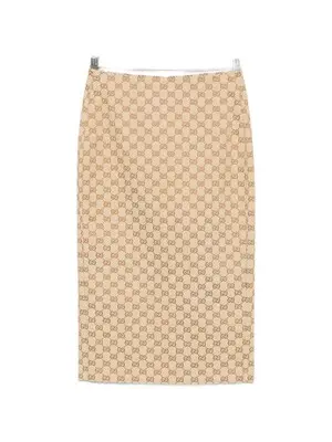 Gucci Gg Cotton Midi Skirt