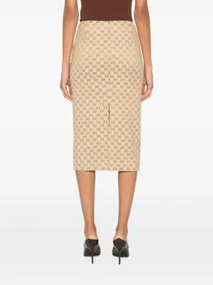 Gucci Gg Cotton Midi Skirt