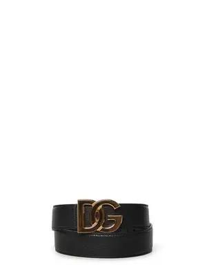 Dolce & Gabbana Belt With Logo - Black