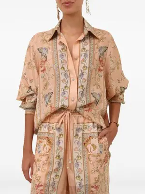 Zimmermann Roselight Silk Shirt - Pink