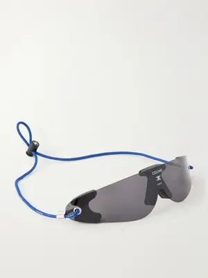 Celine Runner Shield-style Injection Sunglasses - Blue