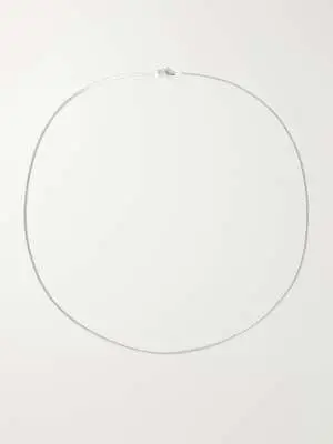 LAURA LOMBARDI Mini Omega Platinum-plated Necklace - Silver