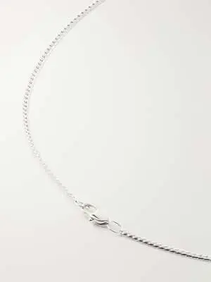 LAURA LOMBARDI Mini Omega Platinum-plated Necklace