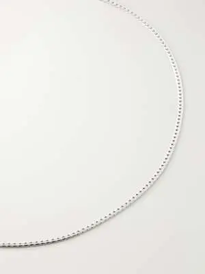 LAURA LOMBARDI Mini Omega Platinum-plated Necklace