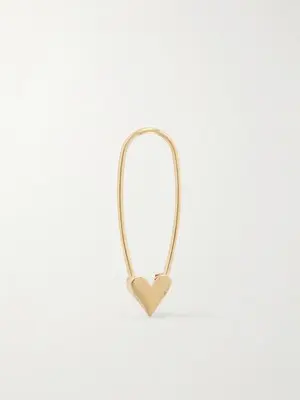 LOREN STEWART Mini Heart Safety Pin Earring - Gold