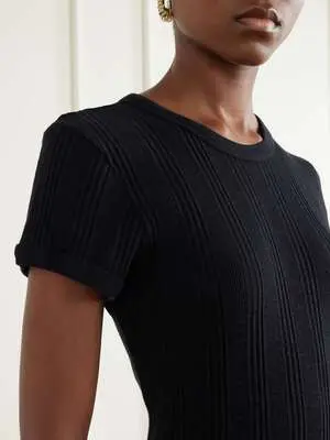 MOTHER The Itty Bitty Ringer Ribbed Cotton-jersey T-shirt