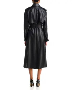 Bardot Luca Faux Leather Trench Coat
